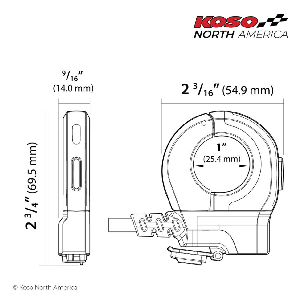 THUMB SWITCH WITH USB-A CHARGER - KOSO North America